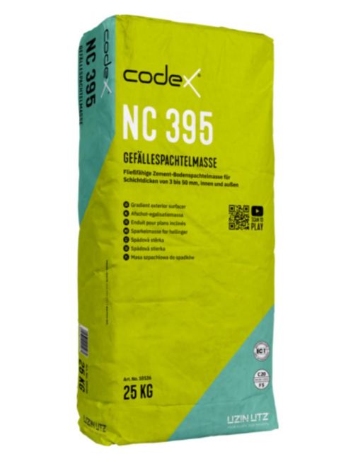 codex NC 395 Gefällespachtelmasse grau - 25 kg (4024709101260)