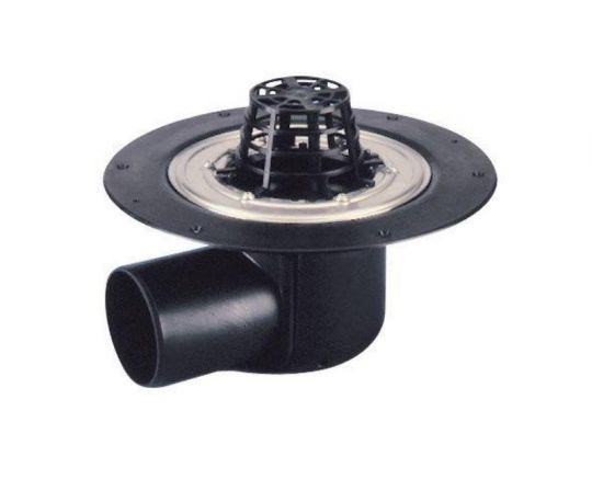 Essmann Gully Sicherheitsflansch abgewinkelt, Bitumen ()