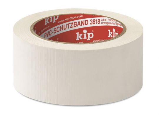 Kip 3818 PVC-Schutzband weiß ger. - 33 m Rolle (4013142818538)