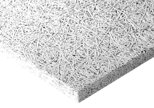 HERADESIGN® Fine - Holzwolle Akustikplatte - Weiß ()