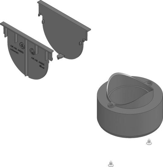 Hauraton TOP X Anschluss-Set für Rinnen mit Stirnwand und Adapter inkl ...
